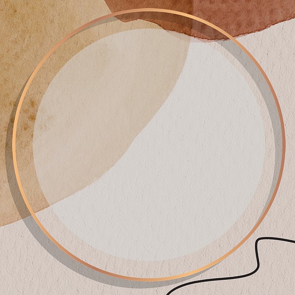 Circle frame brown Memphis pattern | Premium PSD - rawpixel