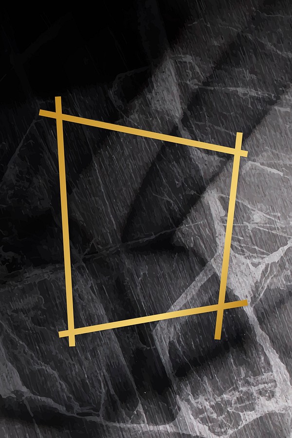 Golden framed trapezium on a marble | Free Vector - rawpixel