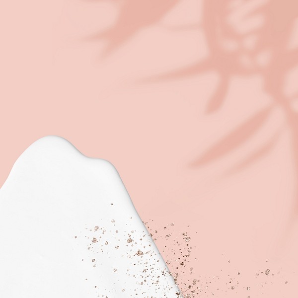 Pastel pink background psd with leaf | Premium PSD - rawpixel