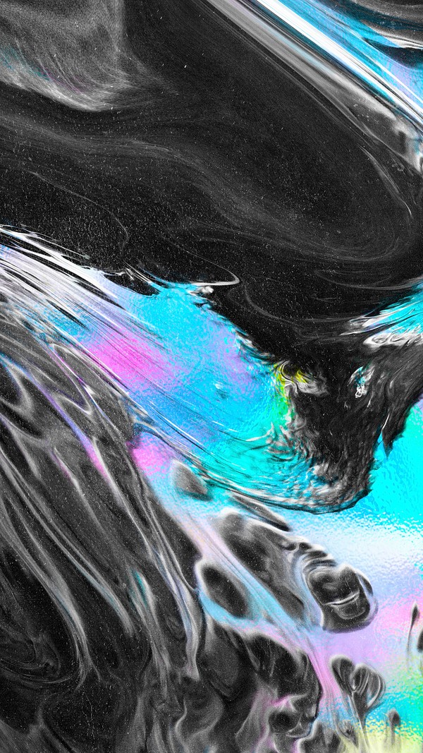 Vibrant neon blue liquid mobile | Free Photo - rawpixel