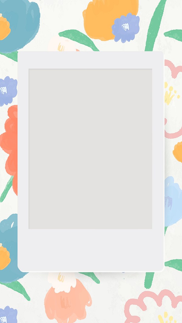 Instant camera frame flower doodle | Free Photo - rawpixel