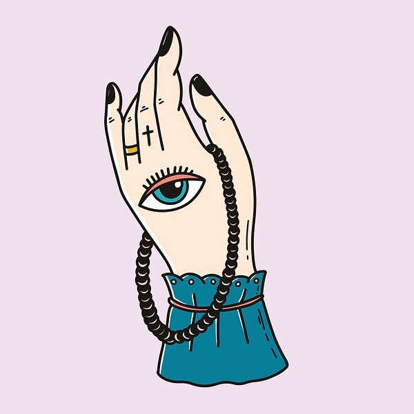 Colorful retro hand tattoo vector | Premium Vector Illustration - rawpixel