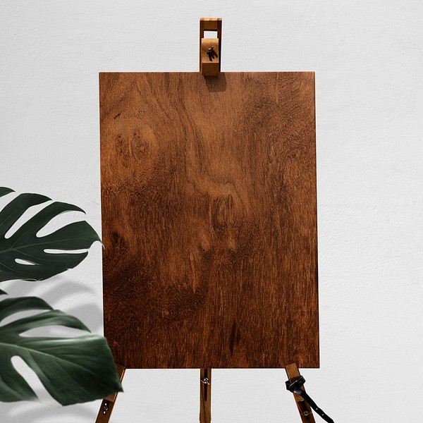 Wooden board easel sign with stand | Free Photo - rawpixel