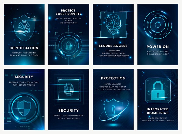 Security technology template vector set | Premium Vector - rawpixel