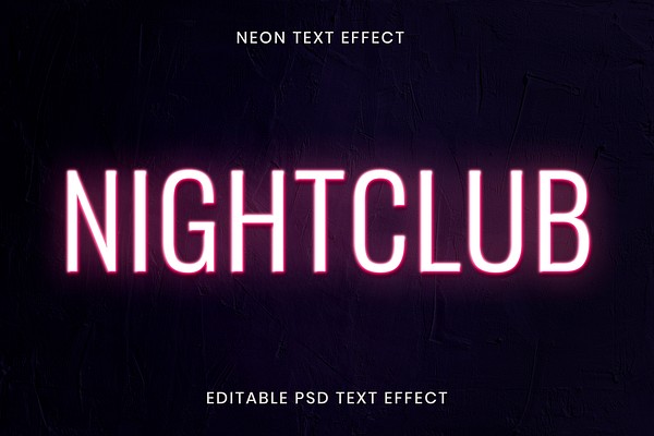Neon text effect psd editable | Premium PSD Add-on - rawpixel