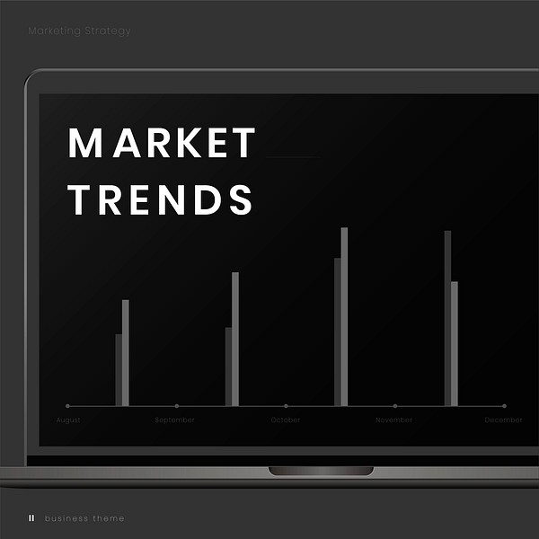 Business marketing trends graph vector | Premium Vector Template - rawpixel
