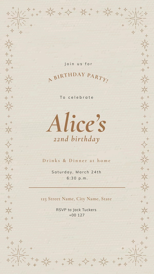 Online party invitation template vector | Premium Vector Template ...