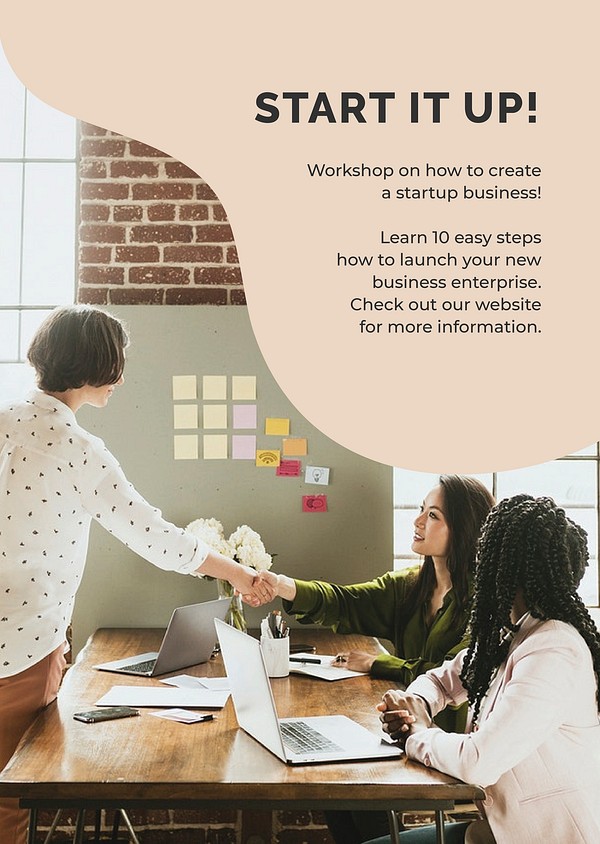 Startup poster template psd small | Premium PSD Template - rawpixel