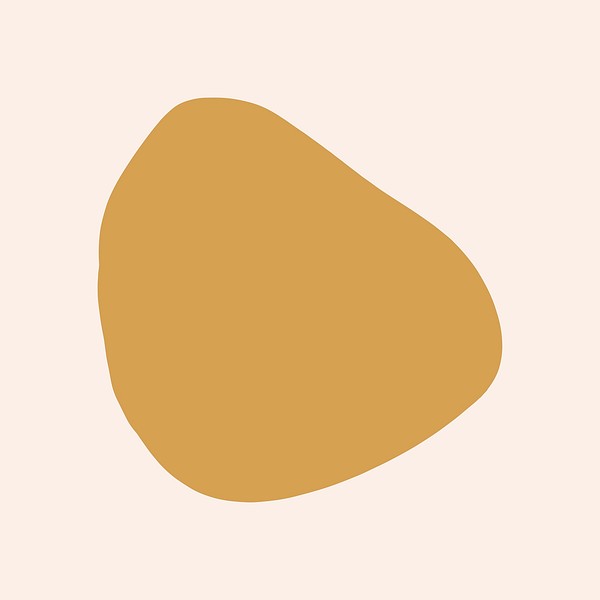 Brown blob shape sticker, abstract | Premium Vector - rawpixel