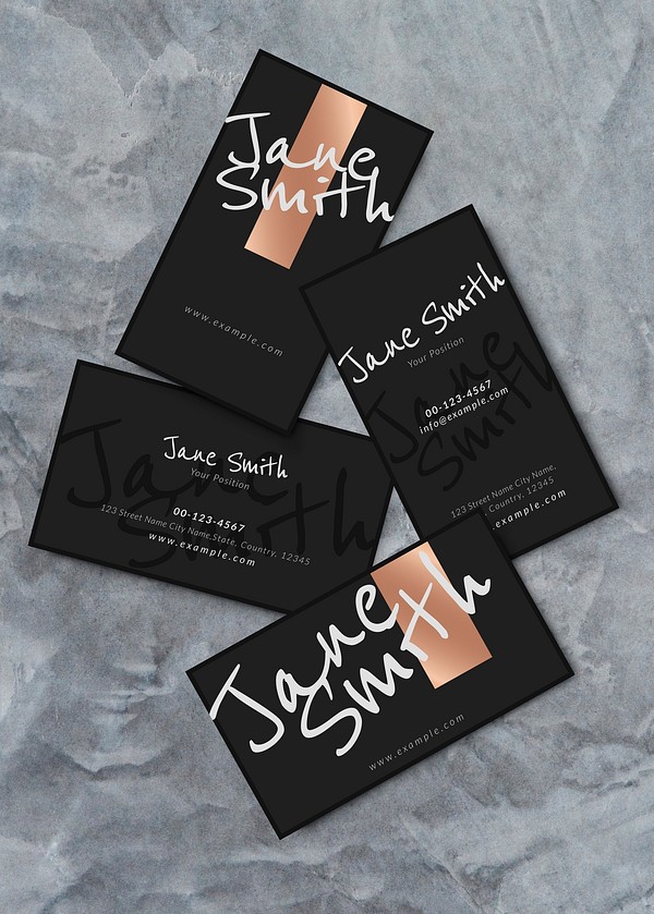 Black and bronze business card | Premium Vector - rawpixel