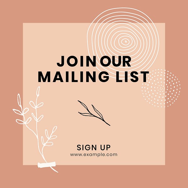 Join our mailing list sign | Premium Vector Template - rawpixel