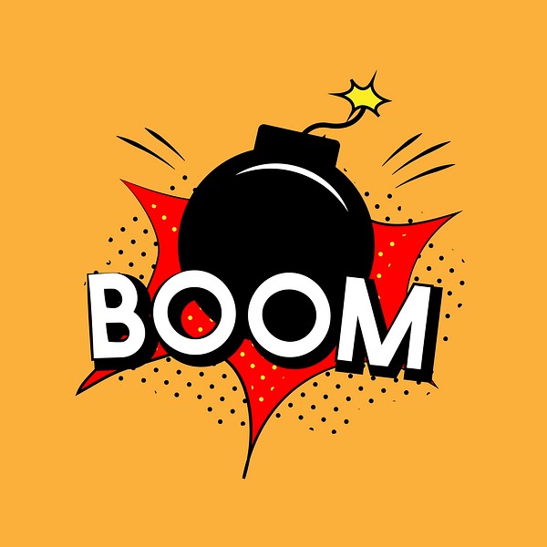 Boom explosion vector | Premium Vector - rawpixel
