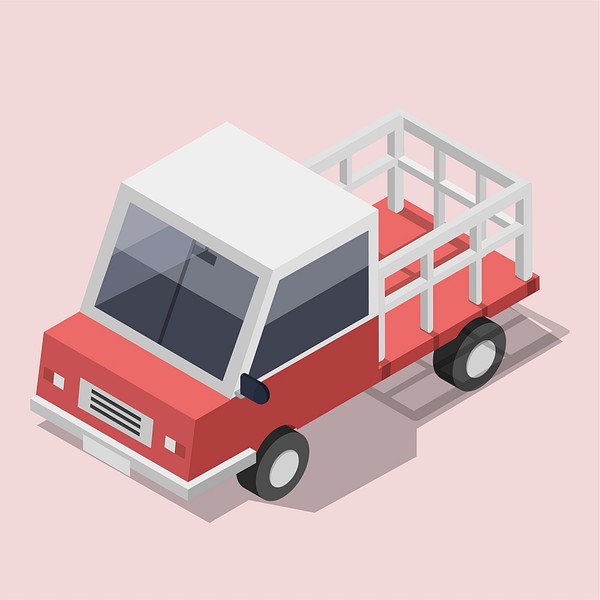 Vector of red truck icon | Premium Vector - rawpixel