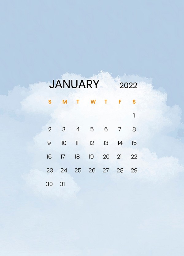 Botanical January monthly editable calendar | Premium Vector - rawpixel