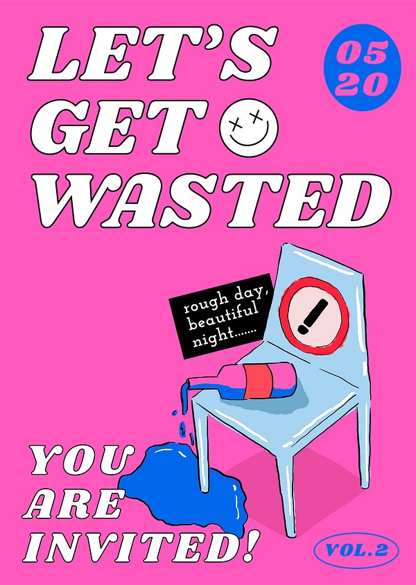 Cute party invitation quote template, | Premium Vector Template - rawpixel