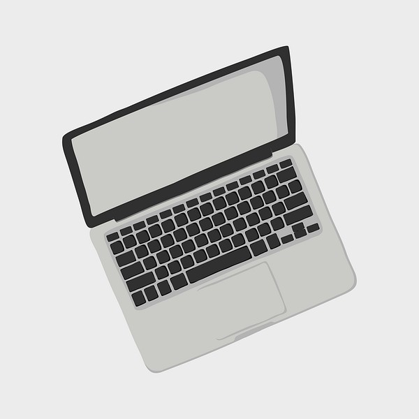 Laptop collage element, digital device | Premium Vector Illustration ...