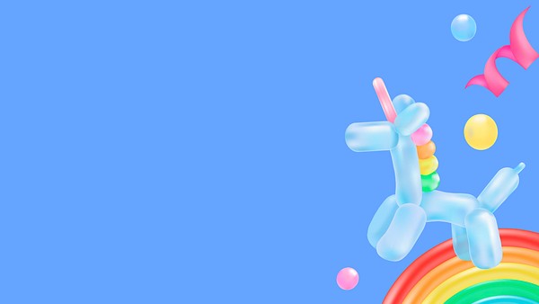 Balloon animal computer wallpaper, blue | Premium Photo - rawpixel