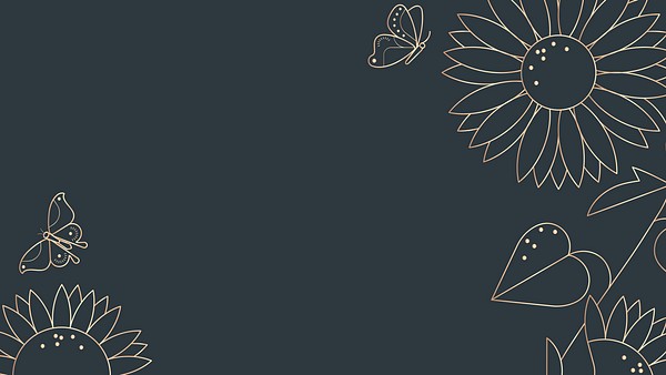 Floral line art desktop wallpaper | Premium Photo - rawpixel