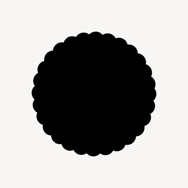 Simple jagged circle clip art, | Premium PSD - rawpixel