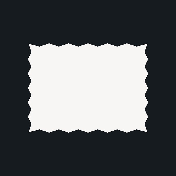 White jagged rectangle element, simple | Premium PSD - rawpixel