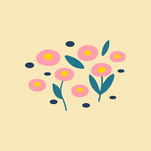 Cute flowers clipart, aesthetic nature | Premium Vector - rawpixel