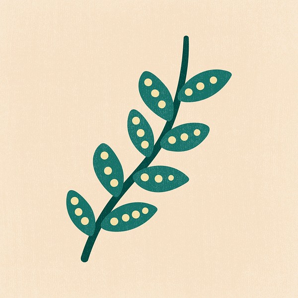 Leaf clipart, aesthetic nature cartoon | Free Photo - rawpixel