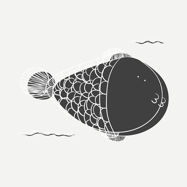 Cartoon drawing of a fish | Free Vector Illustration - rawpixel