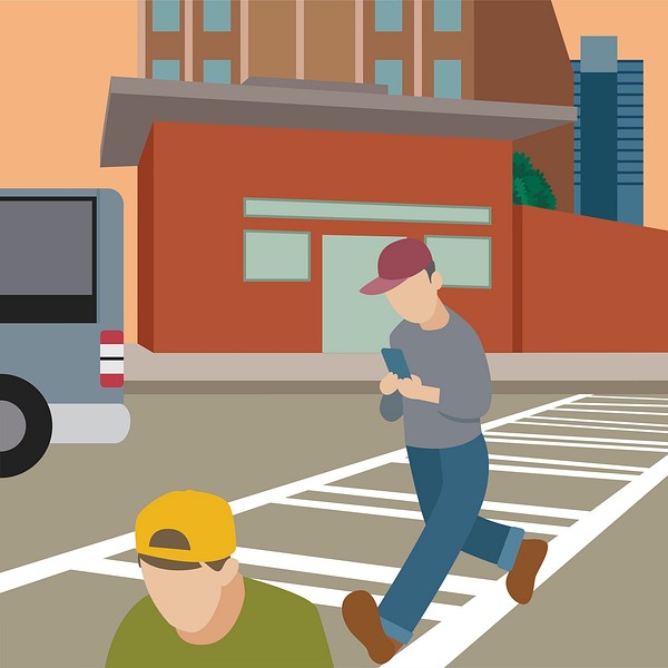 Man Walking While Phone Illustration Premium Vector Illustration Rawpixel