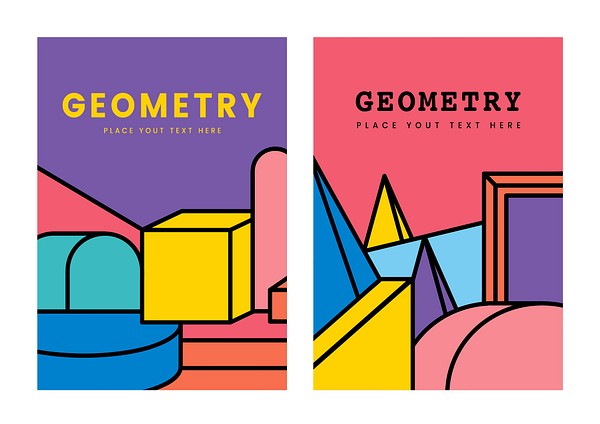 Colorful geometry mockup graphic design | Premium Vector - rawpixel