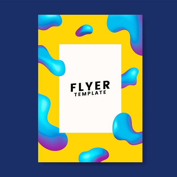 Colorful flyer template graphic design | Premium Vector - rawpixel
