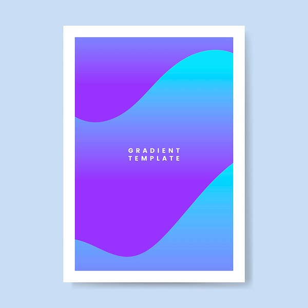 Colorful wave gradient template design | Free Vector - rawpixel