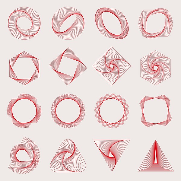 Abstract geometric elements set vector | Premium Vector - rawpixel