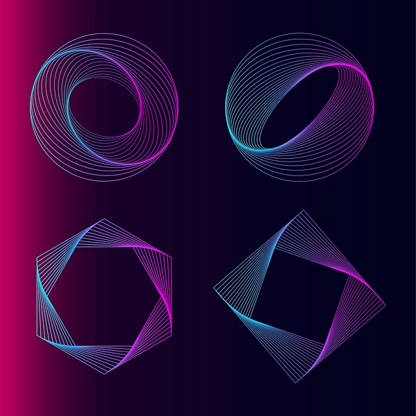 Abstract geometric elements set vector | Premium Vector - rawpixel