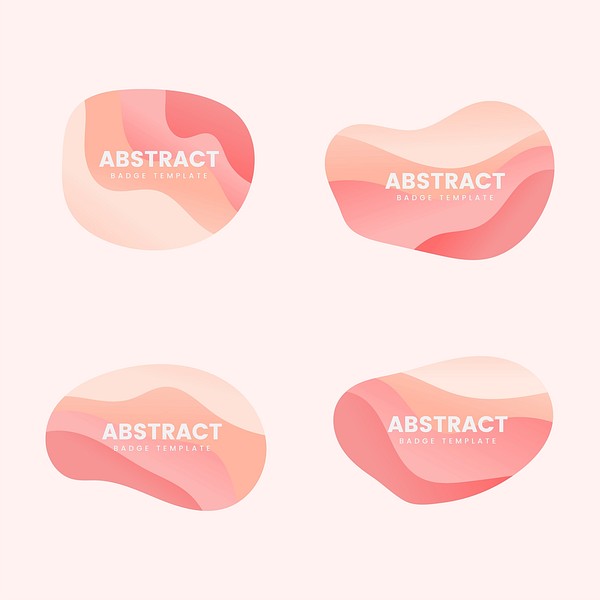 Abstract badge design vector set | Premium Vector - rawpixel
