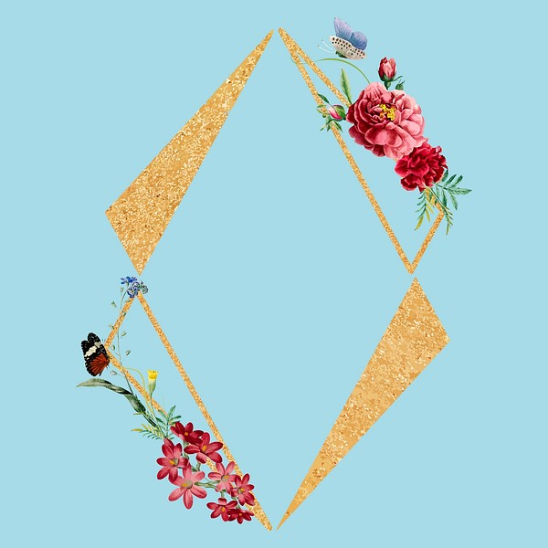 Blank floral frame card template | Premium Vector - rawpixel