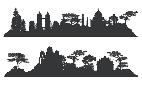 Collection of architectural landmarks vector | Premium Vector - rawpixel