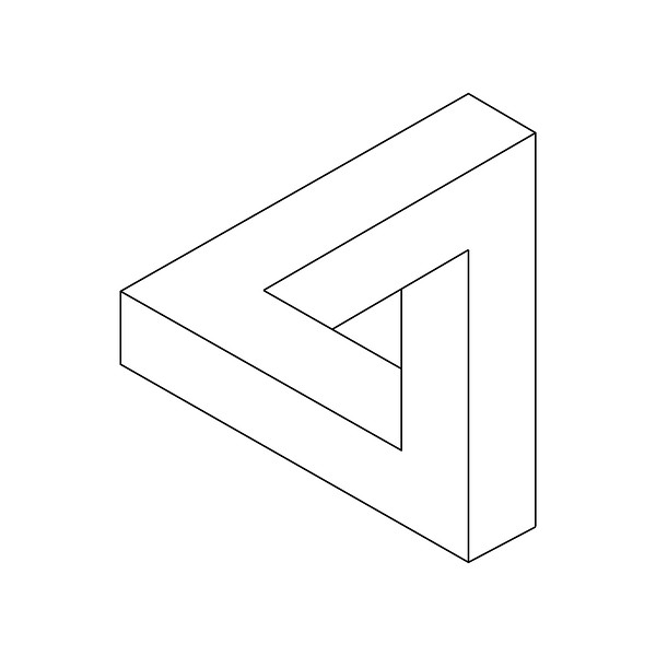 Linear illustration of a triangle | Premium Vector - rawpixel