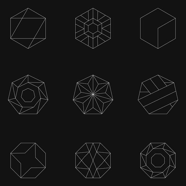 Linear illustration of geometric shapes | Premium Vector - rawpixel