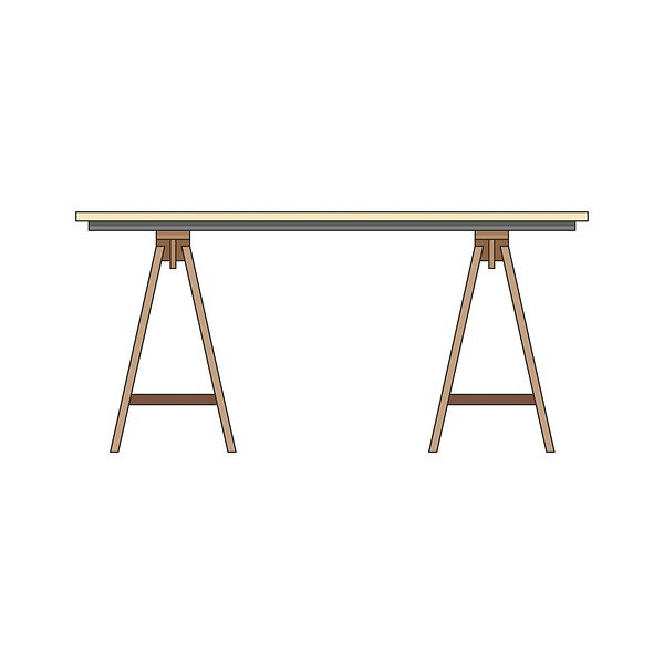 Illustration modern wooden office table | Premium Vector - rawpixel