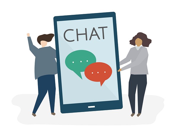 Couple chatting with each other | Premium Vector - rawpixel