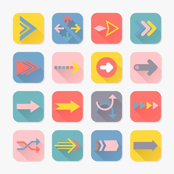 Collection of illustrated arrow signs | Premium Vector - rawpixel