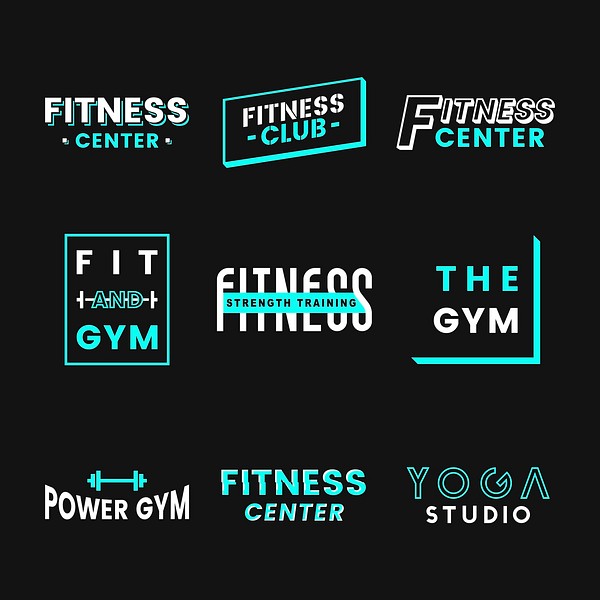 Set fitness club logo vectors | Premium Vector - rawpixel
