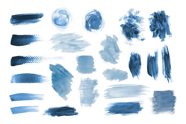 Blue grunge brushstroke design vector | Free Vector - rawpixel