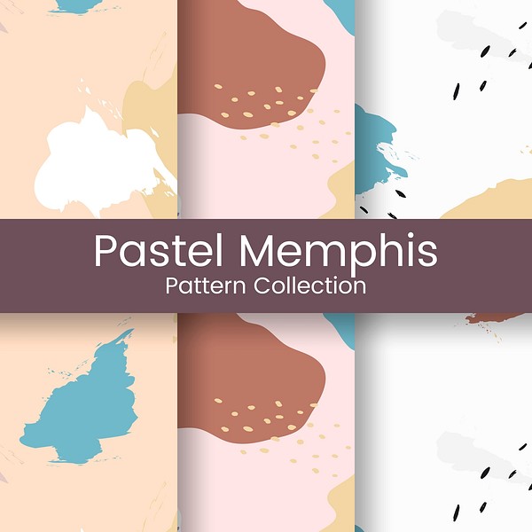 Pastel Memphis pattern design vector | Free Vector - rawpixel