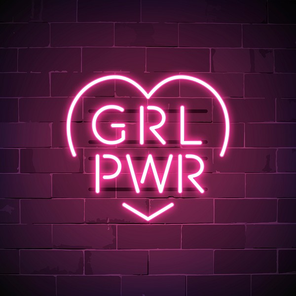 Girl power neon sign vector | Premium Vector - rawpixel
