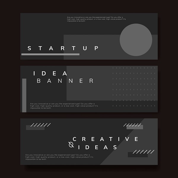 Set minimal Memphis start-up ideas | Premium Vector - rawpixel