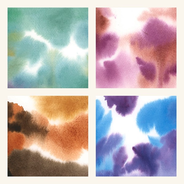 Abstract watercolor stain texture set | Premium Vector - rawpixel