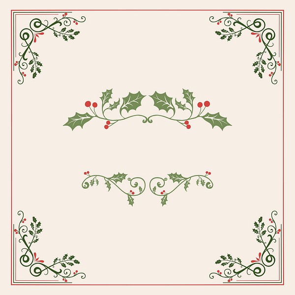 Set of decorative Christmas designs | Free Vector - rawpixel
