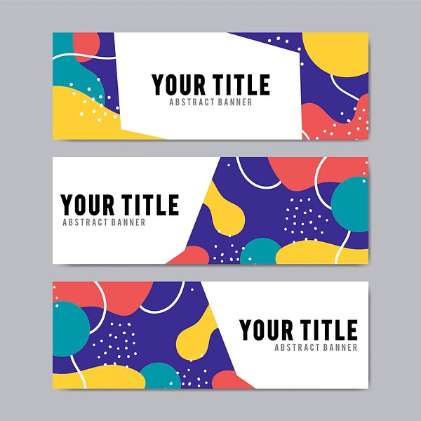 Colorful and abstract banner design | Free Vector - rawpixel