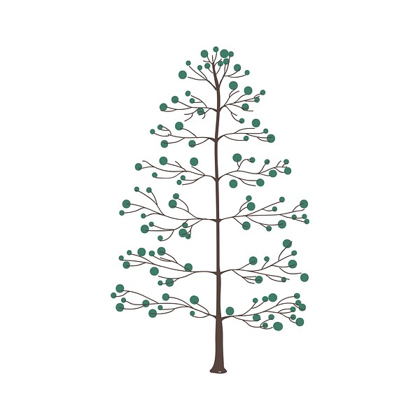 Tree with round green leaves | Premium Vector Illustration - rawpixel